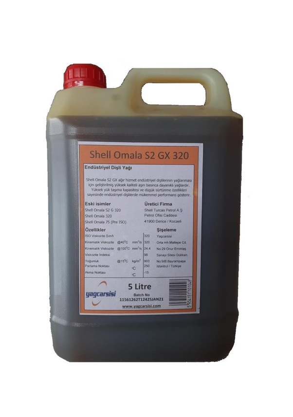 Shell Omala S2 Gx 320 Dişli Yağı 5 L Fiyatları ve Özellikleri