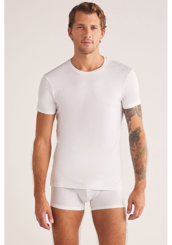 Kom Enzo Bisiklet Yaka Modal Erkek Tshirt Beyaz S Fiyatları ve Özellikleri