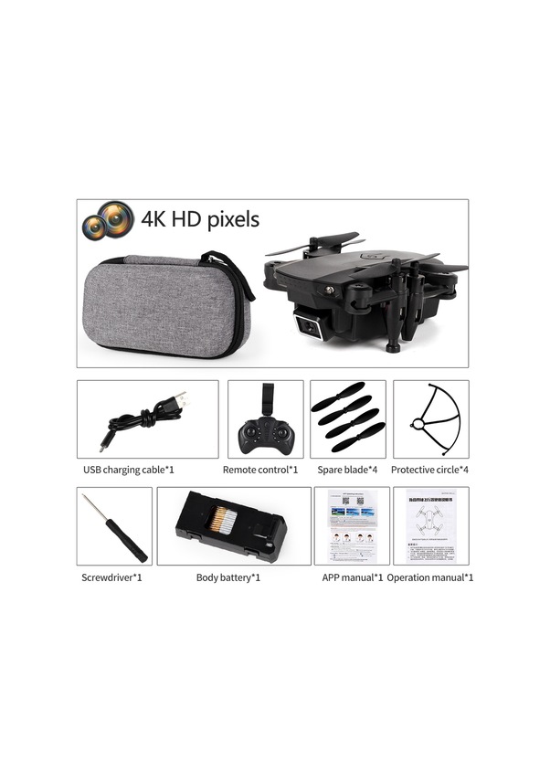 Teltree Cs07 Mini Katlanabilir İki Lensli Drone: 4k Ultra Hd Kamera ...