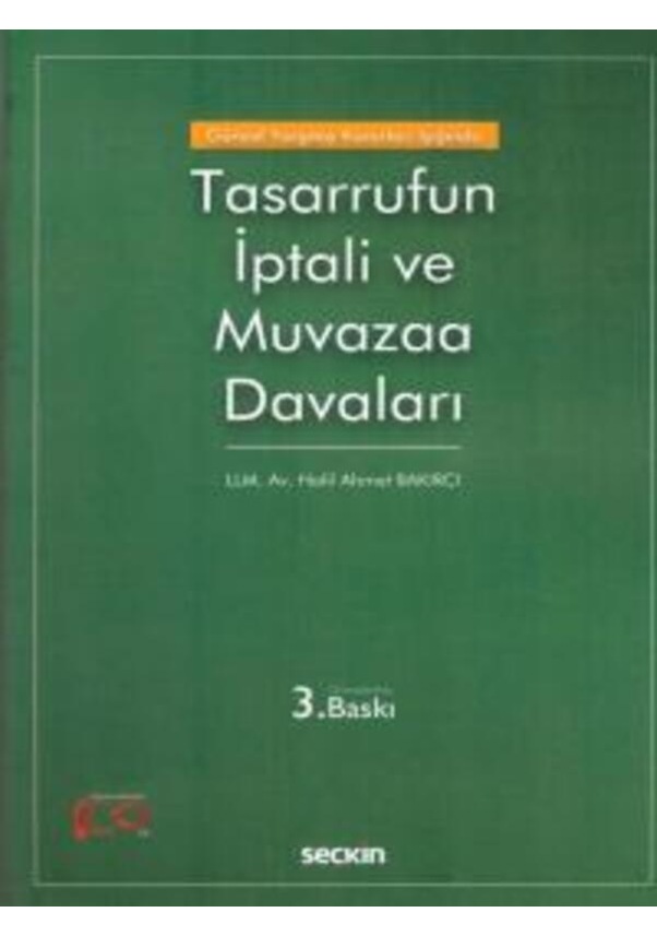 Tasarrufun İptali Ve Muvazaa Davaları Halil Ahmet Bakırcı Fiyatları ve ...