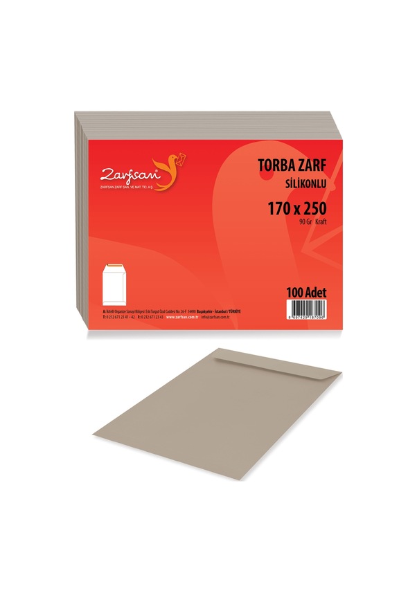 Torba Zarf 17x25 CM 90 G Imitasyon Kraft 100 Adet Fiyatları ve Özellikleri