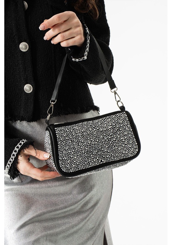 Eda Çanta Parlak - Taşlı Çanta Siyah Ab0801-35131 Çok Renkli Fiyatları ...