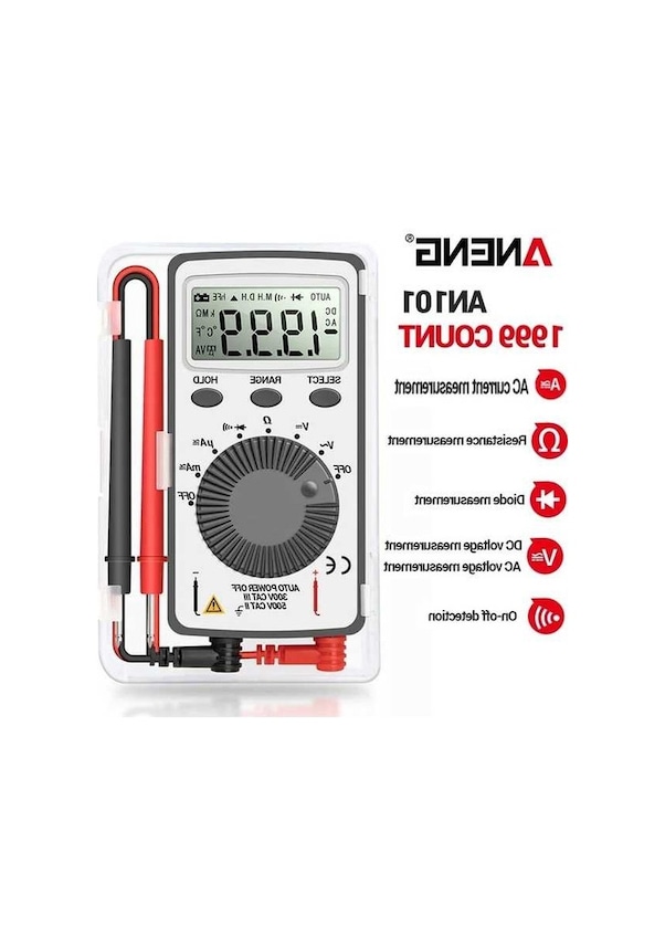 Treasures Aneng An101 Mini Dijital Multimetre, Dc/ac Gerilim-akım-ohm ...