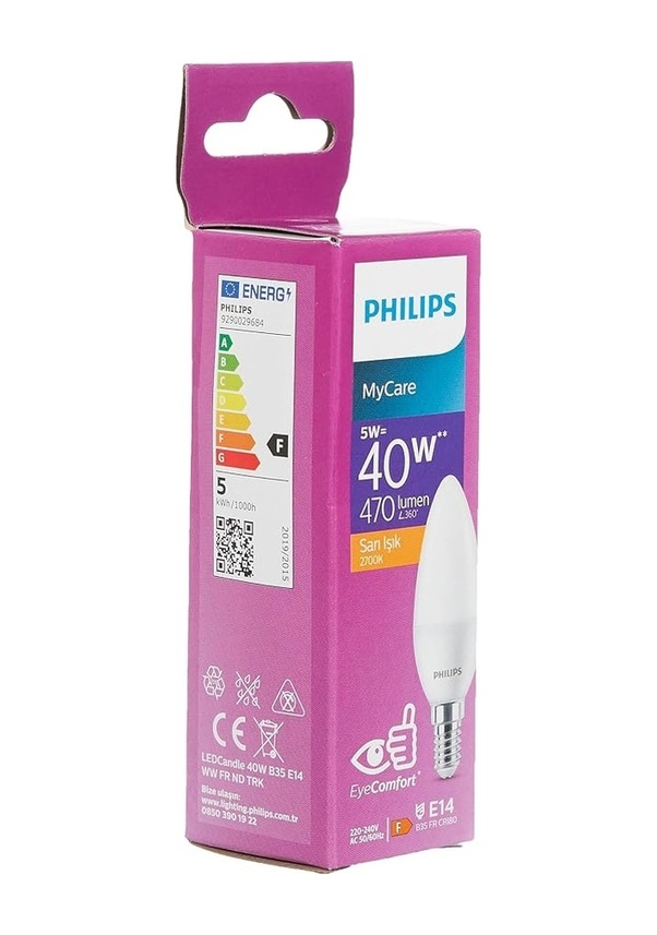 Philips Led 40W Mum Ampul Sarı Işık E14 Ince Duylu Fiyatları ve Özellikleri