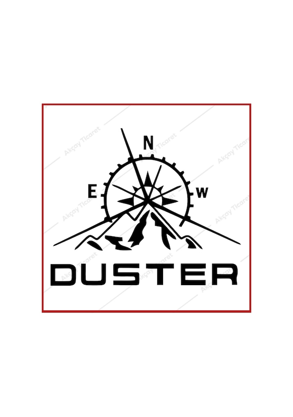 Duster Sticker Pusula Sticker Duster Pusula Sticker 4X4 Sticker Siyah ...
