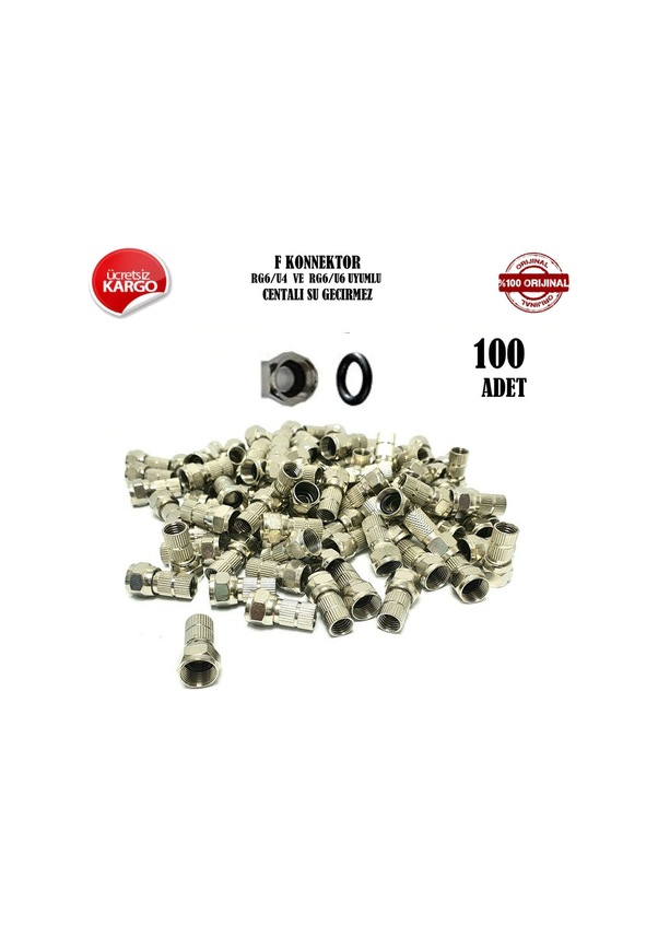 Anten Kablosu Premium Rg6-U6 Contalı F Geniş Konnektör Fiyatları ve ...