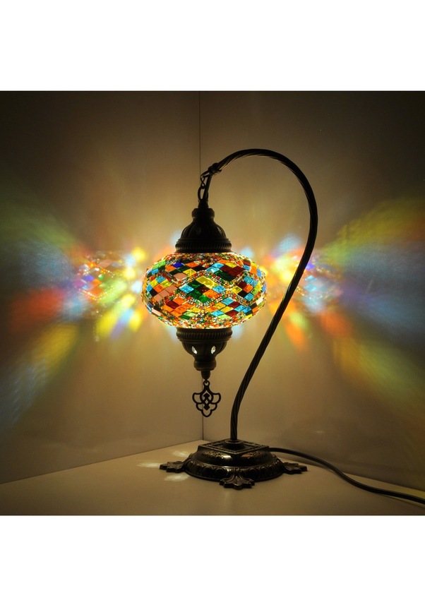 El Yapımı Mozaik Lamba Abajur,mozaik Masa Lambası Osmanlı Türk Mozaik Kuğuboynu Lamba Fiyatları ...