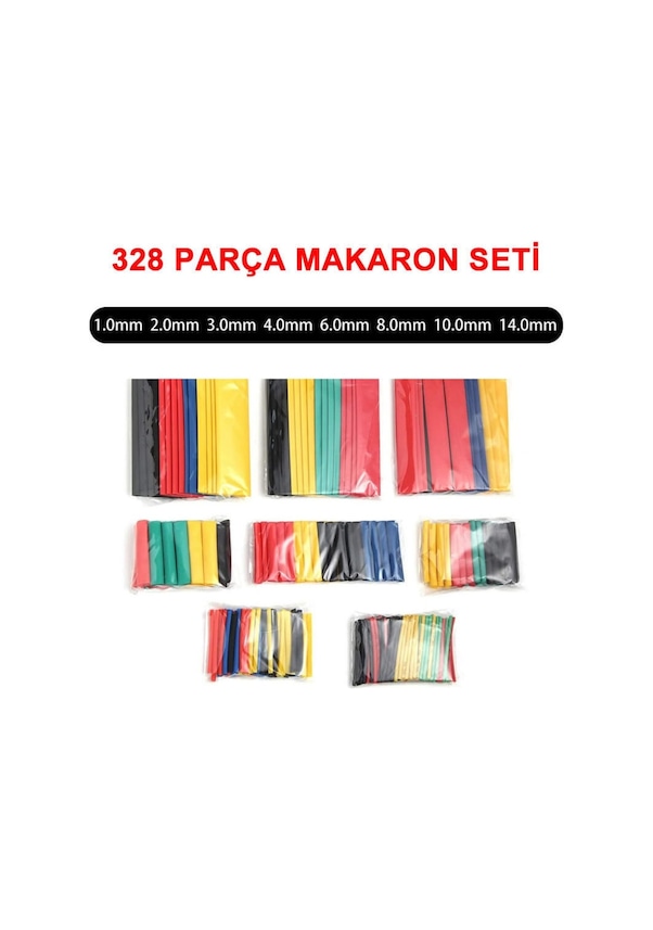 328 Parça Makaron Seti Daralan Makaron Kablo Koruyucu Yalıtım Modern ...
