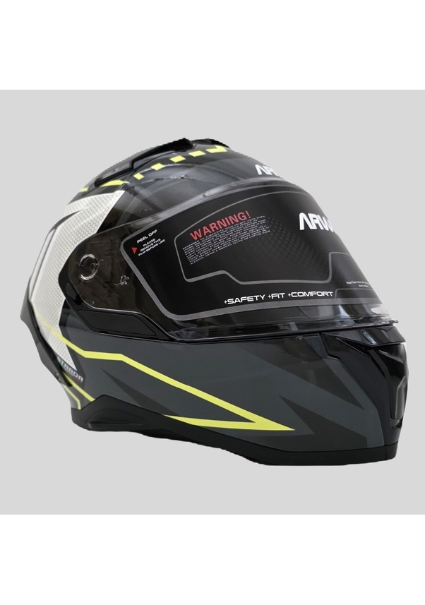 Arwic Pro Model Kapalı Full Face Motosiklet Kaskı Ar939 Sarı XL ...
