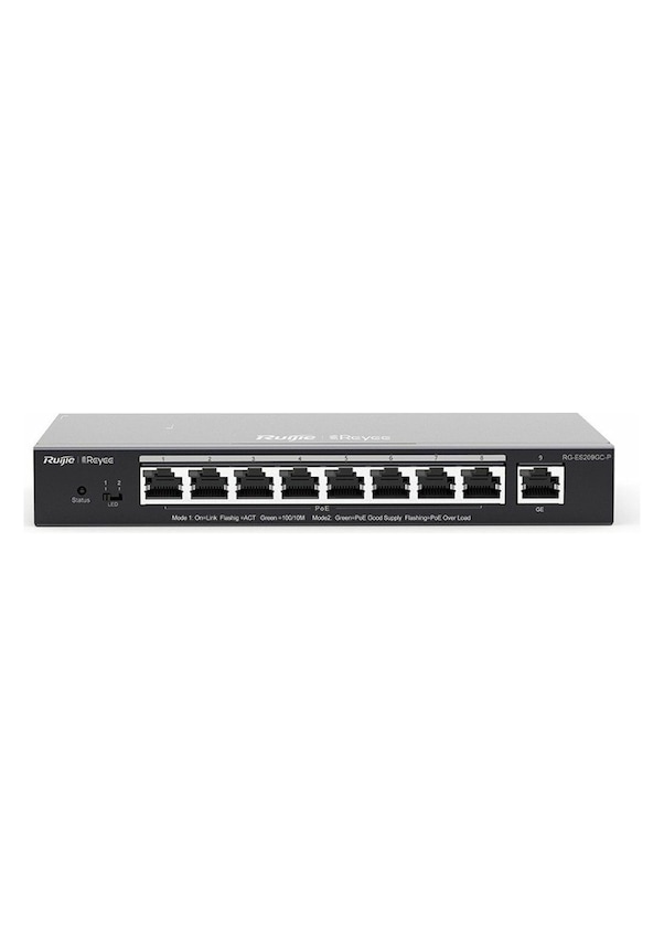 Ruijie Reyee RG-ES209GC-P 8 Port PoE 1 Port Uplink Yönetilebilir Switch ...