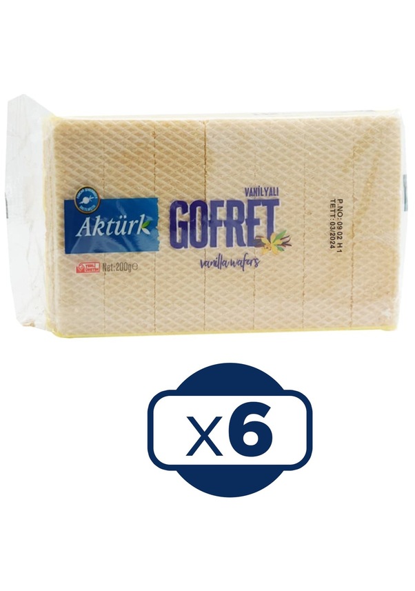 Aktürk Sade Gofret 6 X 200 G Fiyatları ve Özellikleri