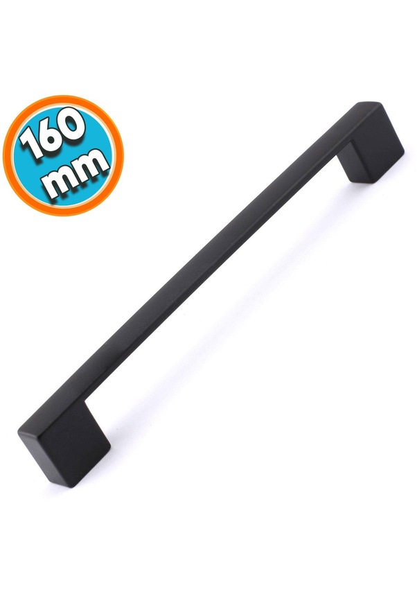 Mutfak Kulpu Çekmece Dolap Kapak Kulbu Metal Kulp Mobilya Siyah 160 Mm ...