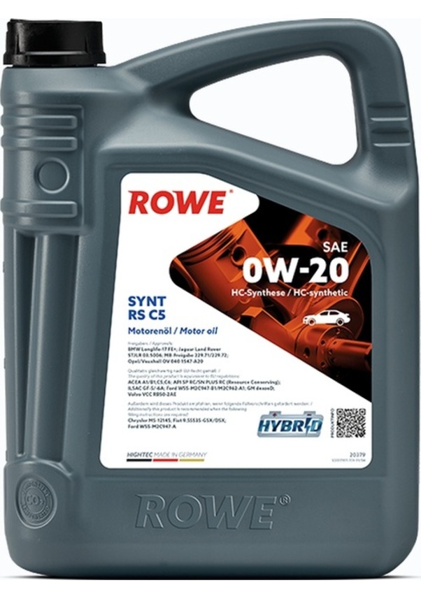 Rowe Hightec Synt RS C5 Sae 0W-20 Motor Yağı 4 L 4 L Fiyatları ve Özellikleri