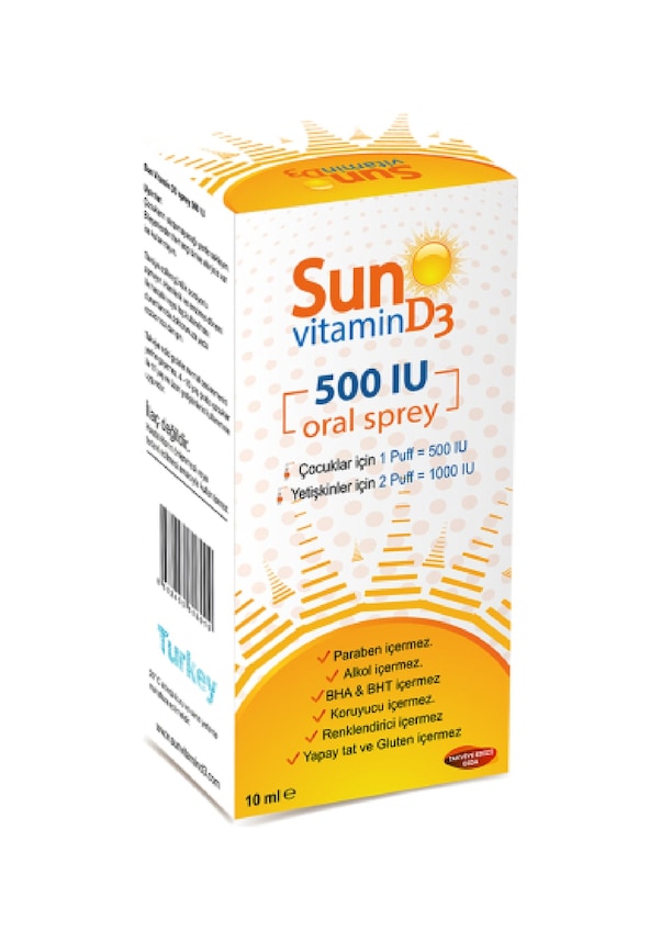 Sun Vitamin D3 Oral Sprey 10 ML Fiyatları ve Özellikleri
