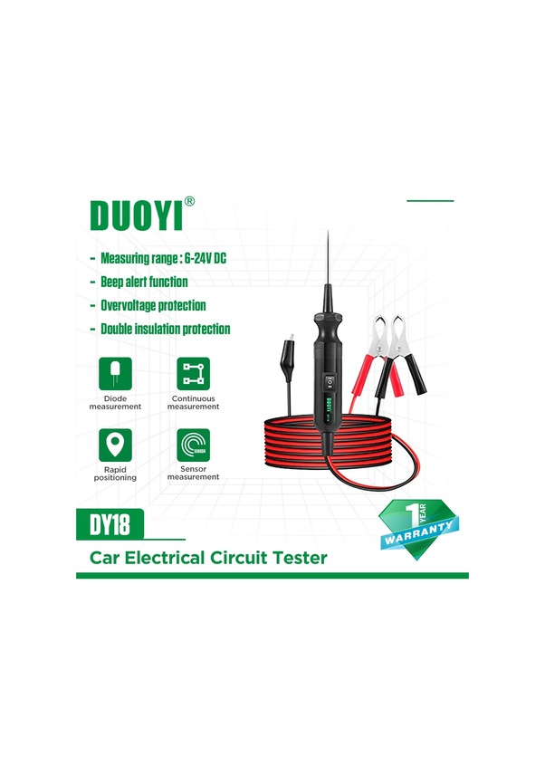 Duoyı Dy18 Otomotiv Elektrik Devre Test Cihazı Güç Probu 6-24 V Dc ...