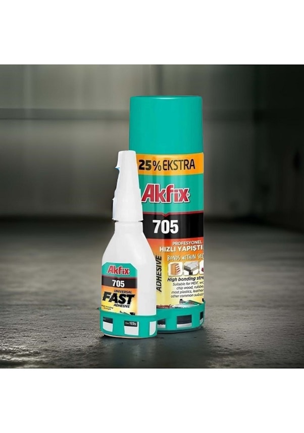 Akfix Yüksek Kalite 705 Hızlı Yapıştırıcı Mdf Kit 500 Ml + 125 ...