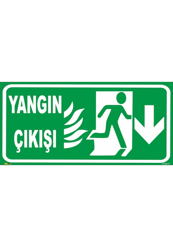 YANGIN ÇIKIŞI (AŞAĞI YÖN) LEVHASI Fiyatları ve Özellikleri