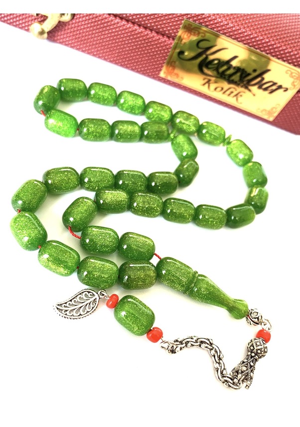 SİMLİ SIKMA KEHRİBAR TESBİH YEŞİL Fiyatları ve Özellikleri
