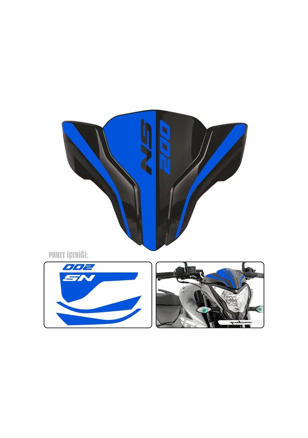 Pulsar Ns 200 Ön Cam Sticker Reflektif Mavi 200 ns Fiyatları ve Özellikleri