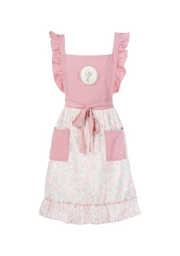 Cepleri İçin Sevimli Önlükler Pamuklu Ayarlanabilir Çapraz Arka Pinafe ...