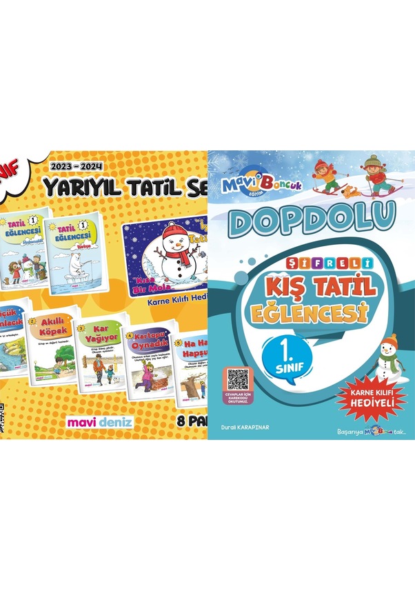 Mavi Deniz + Mavi Boncuk 1. Sınıf Yarıyıl Tatil Seti 2 Kitap 2023 ...