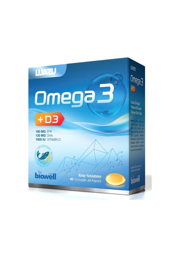 Biowell Luazu Omega 3 D3 60 Kapsül Fiyatları ve Özellikleri