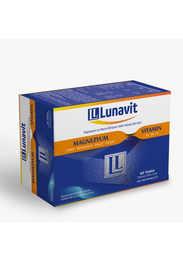 Lunavit Magnezyum Ve Vitamin 60 Tablet Fiyatları ve Özellikleri