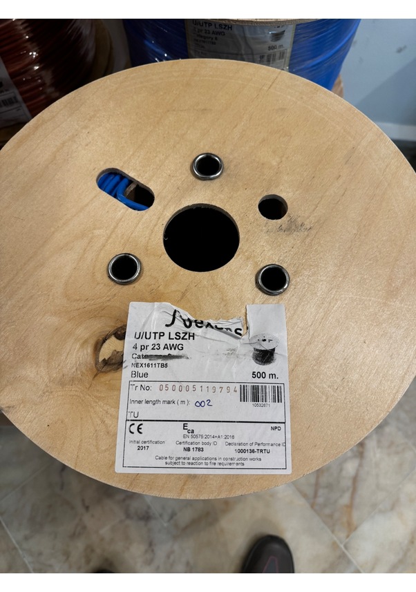 Nexans Cat 6 Halogen Free Utp 23awg Kablo 500 Metre Mavi Fiyatları ve ...