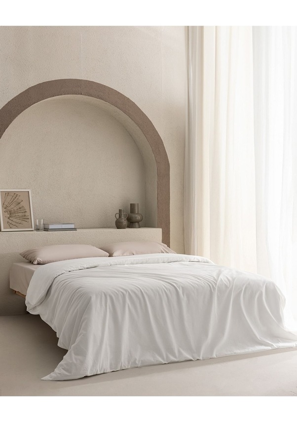 Madame Coco Manon Çift Kişilik %100 Pamuk Ranforce Düz Nevresim - Beyaz ...