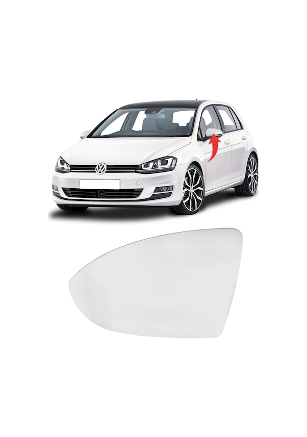 Volkswagen Golf 7 Ayna Camı Sol Şoför Tarafı 5g0857521 Elektirikli ...
