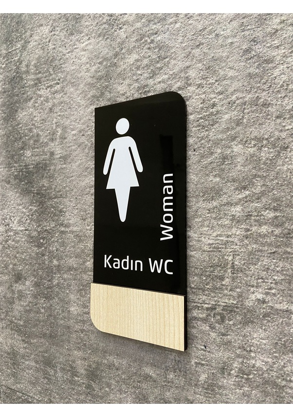 Timber Serisi Bayan Wc Yönlendirme Levhası Fiyatları ve Özellikleri