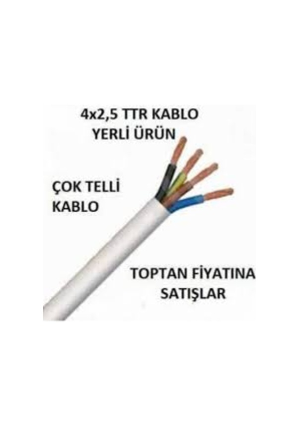 Çarkıt Cable 4X2,5 Ttr Çok Telli Kablo Tam Kesit %100 Bakır-1 Metre ...