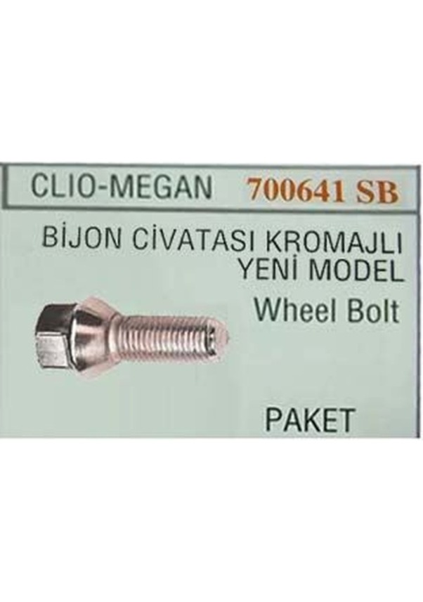 Ses 700641sbc Bijon Cıvatası Y.m Clio-megane Delikli Pullu Kromajlı ...