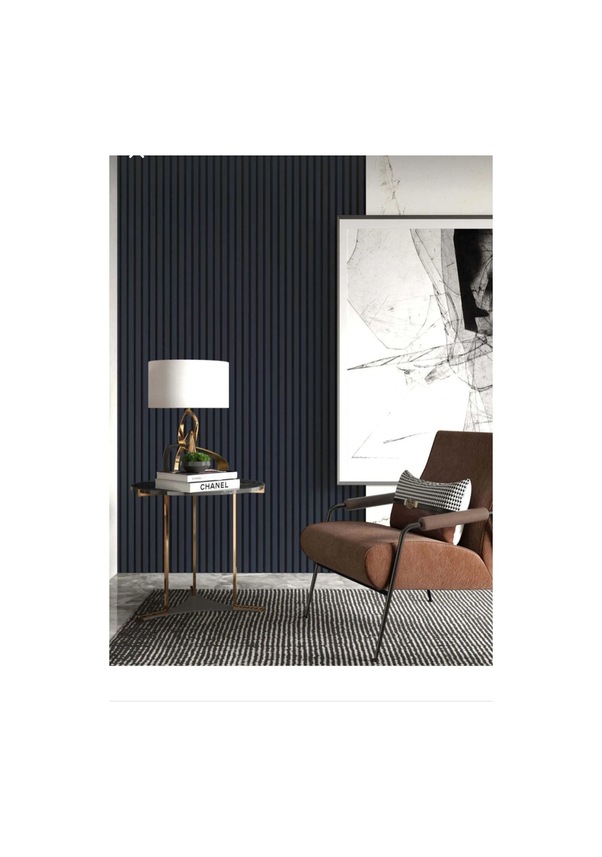 Mdf Ahşap Akustik Dekoratif Duvar Paneli 96x280 Cm - Antrasit Gri ...