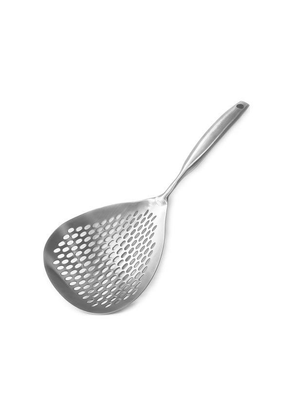 Skimmer Yuvalı Kaşık Paslanmaz Çelik 18/8, Saplı Makarna Örümcek Süzgeç ...