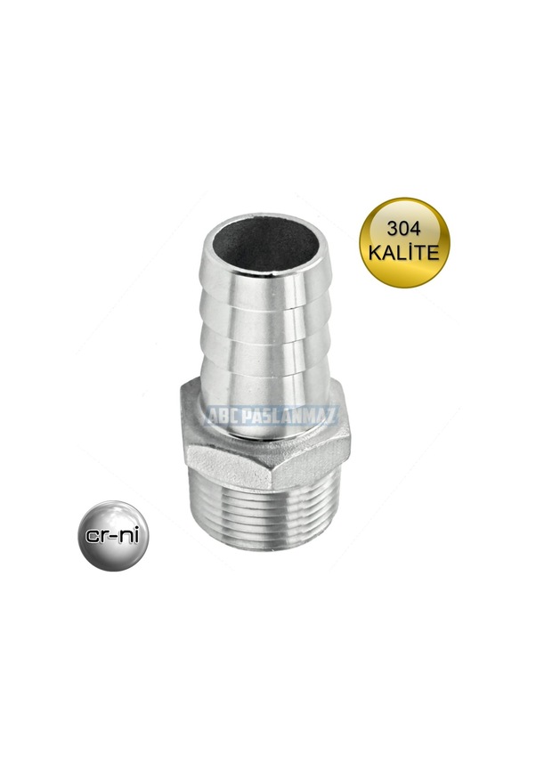 Paslanmaz Krom Hortum Rekoru(Hortum Ucu) 304 Kalite(Ölçü Seçiniz) 1\4 ...