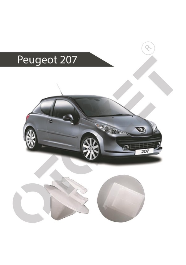 Peugeot 207 Kapi Çita Klipsi 7701049270 500020517 - Paket Adeti / 15 ...
