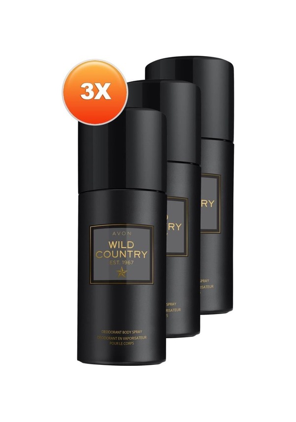 Avon Wild Country Erkek Sprey Deodorant 150 ML x 3 Fiyatları ve Özellikleri