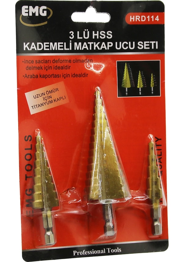 3 Parça Hss Kademeli Matkap Ucu Set 4776 Fiyatları ve Özellikleri