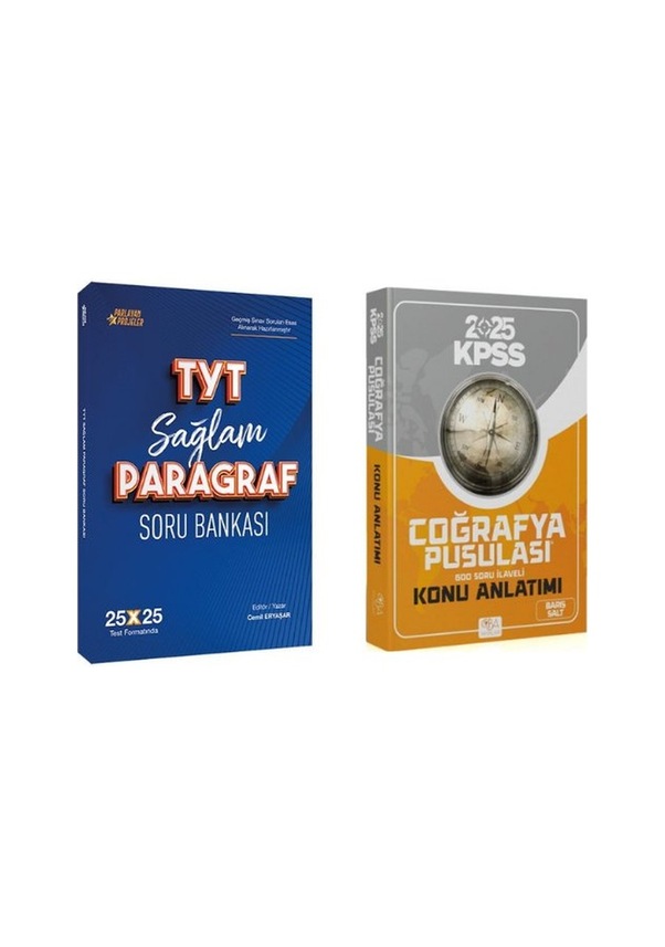 2025 Tyt Sağlam Paragraf Soru Bankası 25x25 Deneme Formatında+ Cba 2025 Kpss Coğrafya Pusulası ...