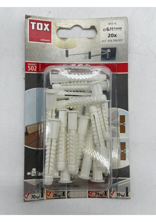 Tox Deco Plastik Dübel 6X41 Mm 20 Adet Fiyatları ve Özellikleri