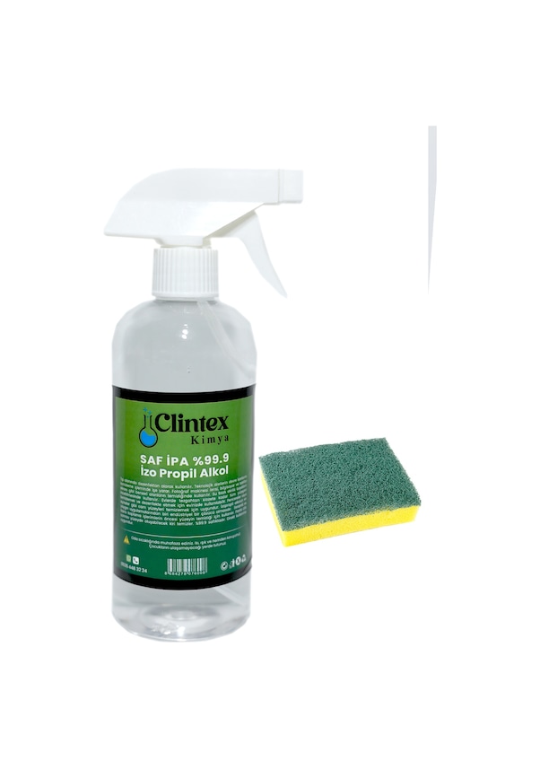 Clintex Kimya Saf Ipa Spreyli Izopropil Alkol 500 ML + Sünger Fiyatları ...