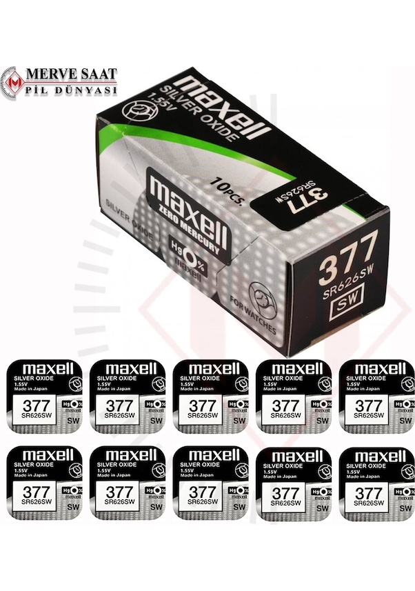 Maxell 377 SR626SW Kol Saati Pili 1.55V 10AD Fiyatları ve Özellikleri