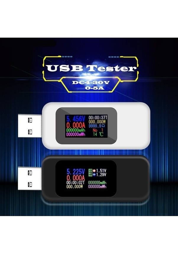Treasures Usb-black-10 İn 1 Dc Type-c Test Cihazı, 4-30v Akım Gerilim ...
