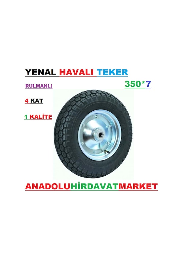 Yenal Havali Teker El Arabasi Tekeri 1 Kalite Metal Jant 350 7 Ru ...