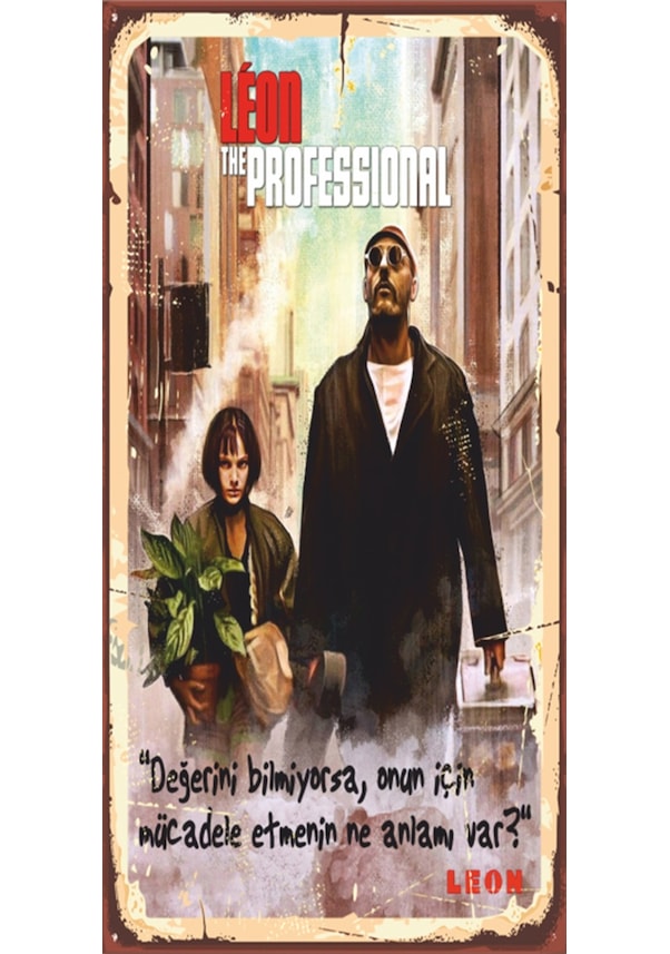 leon mathilda saksı mini retro ahşap poster 10 x 20 CM Fiyatları ve ...