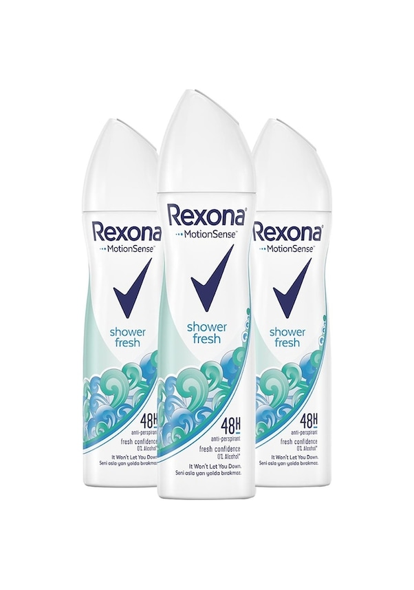 Rexona Shower Fresh Kadın Sprey Deodorant 3 x 150 ML Fiyatları ve ...