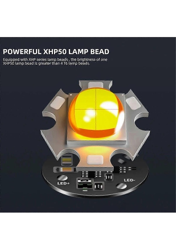 10000 Lümen Mini Led El Feneri Xhp50 Usb Şarj Edilebilir Dahili Pil 3 ...