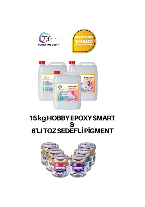 15 Kg Hobby Epoxy Smart + 6'lı Toz Sedefli Pigment Boya Seti Fiyatları ...