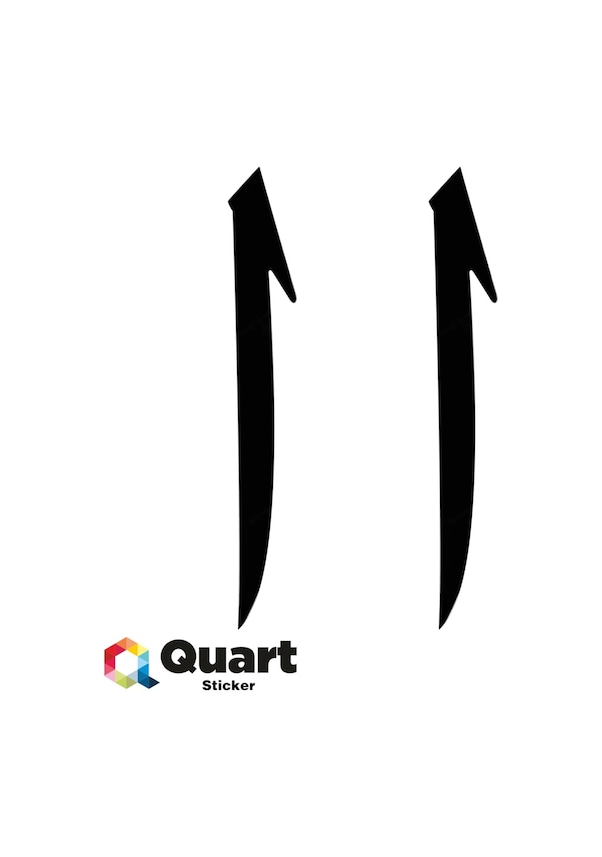 Arapça Elif Harfi Sticker (2 Adet) Beyaz-15 X 2 Cm Fiyatları ve Özellikleri